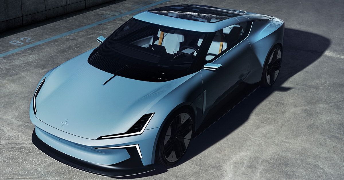 the polestar o2 is a sustainable electric concept car with an ...
