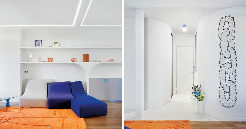 zyva studio's straight curves apartment brings vibrant digital motifs ...