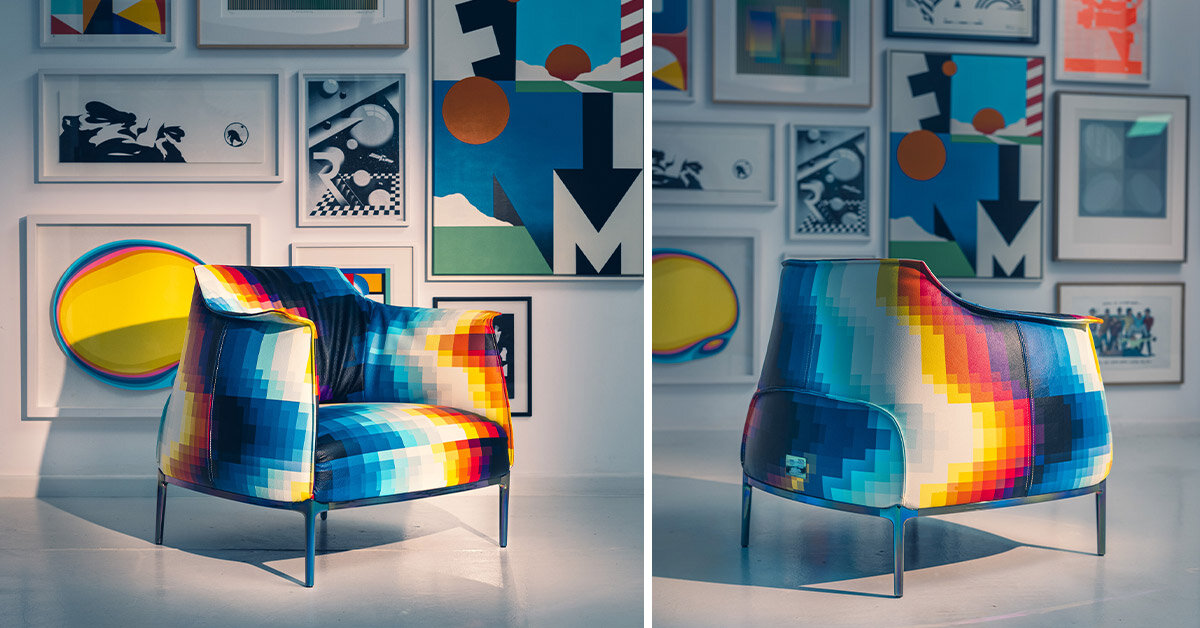 artist felipe pantone adds pixelated patterns to poltrona frau’s ...