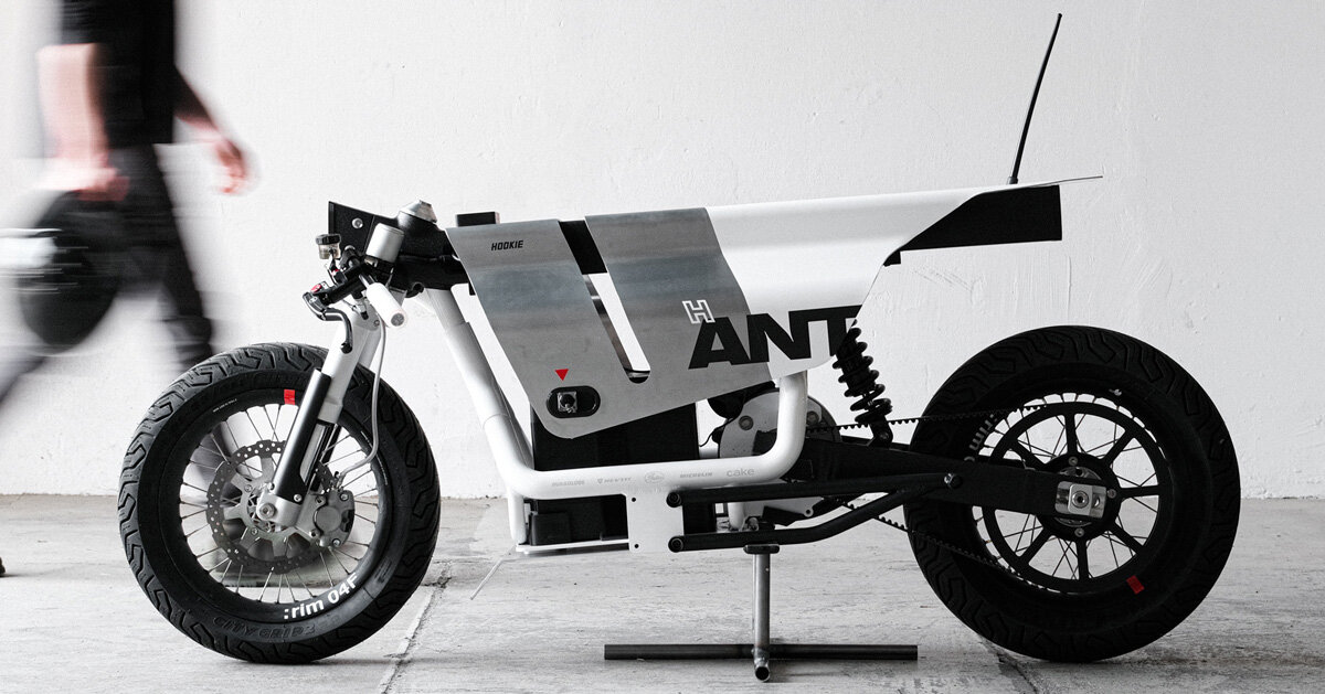 hookie’s electric, sci-fi motorcycle silver ANT is made specifically ...