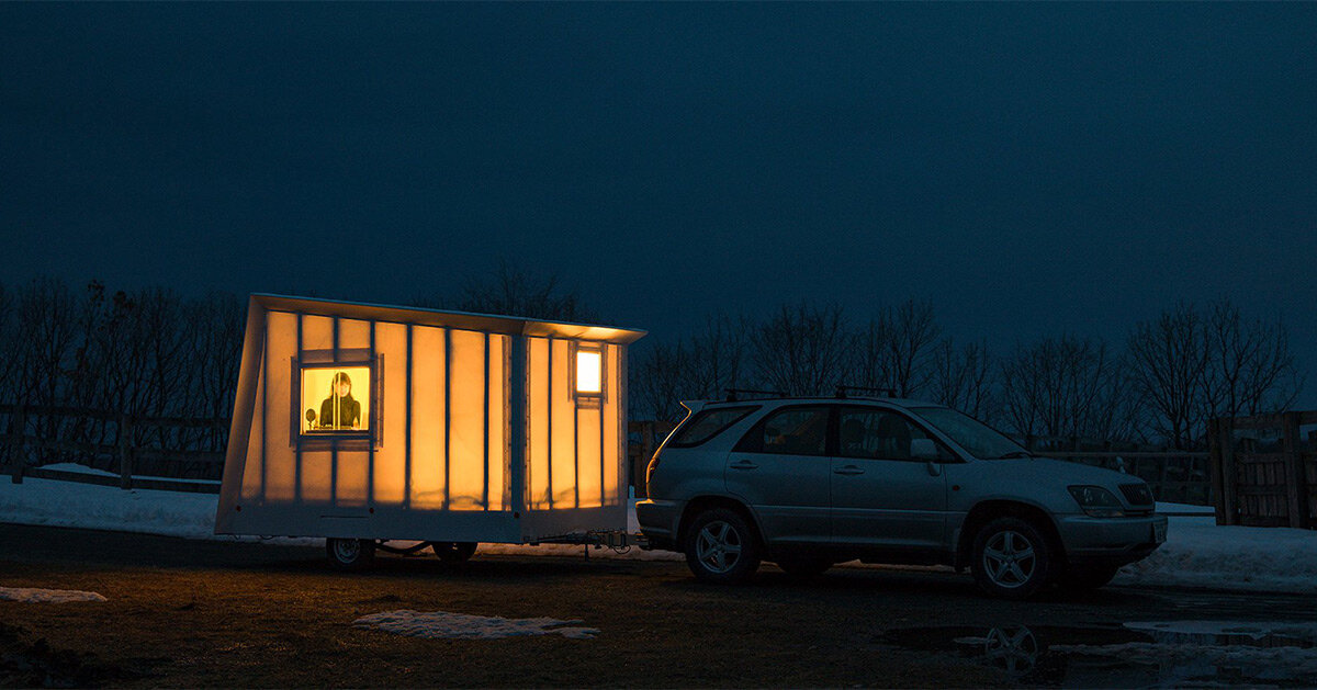 lightweight mobile unit by taichi kuma houses remote radio station and ...