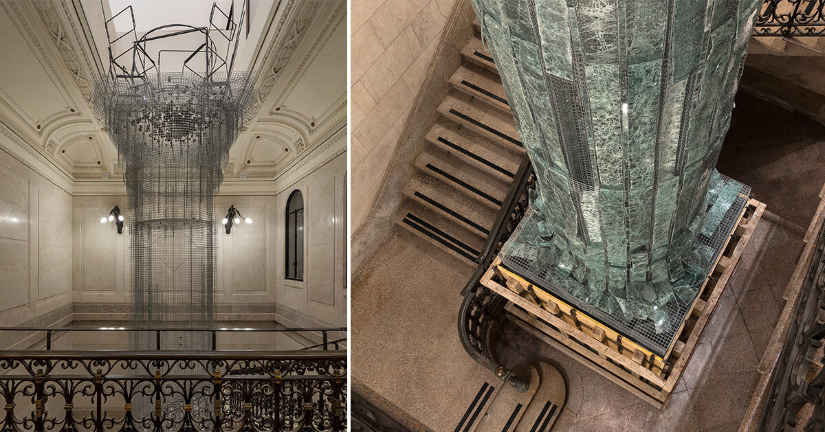 edoardo tresoldi's ethereal 'monumento' installation rises inside ...