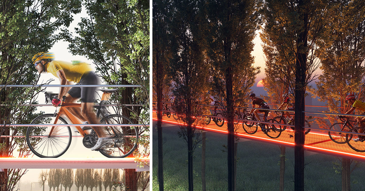 through the environment-conscious ‘the tree path’, people can cycle and ...