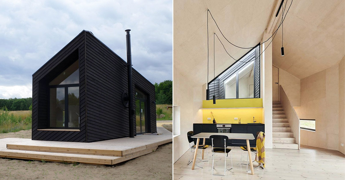 rhombic-shaped house wustrow near berlin redefines boathouse and barn