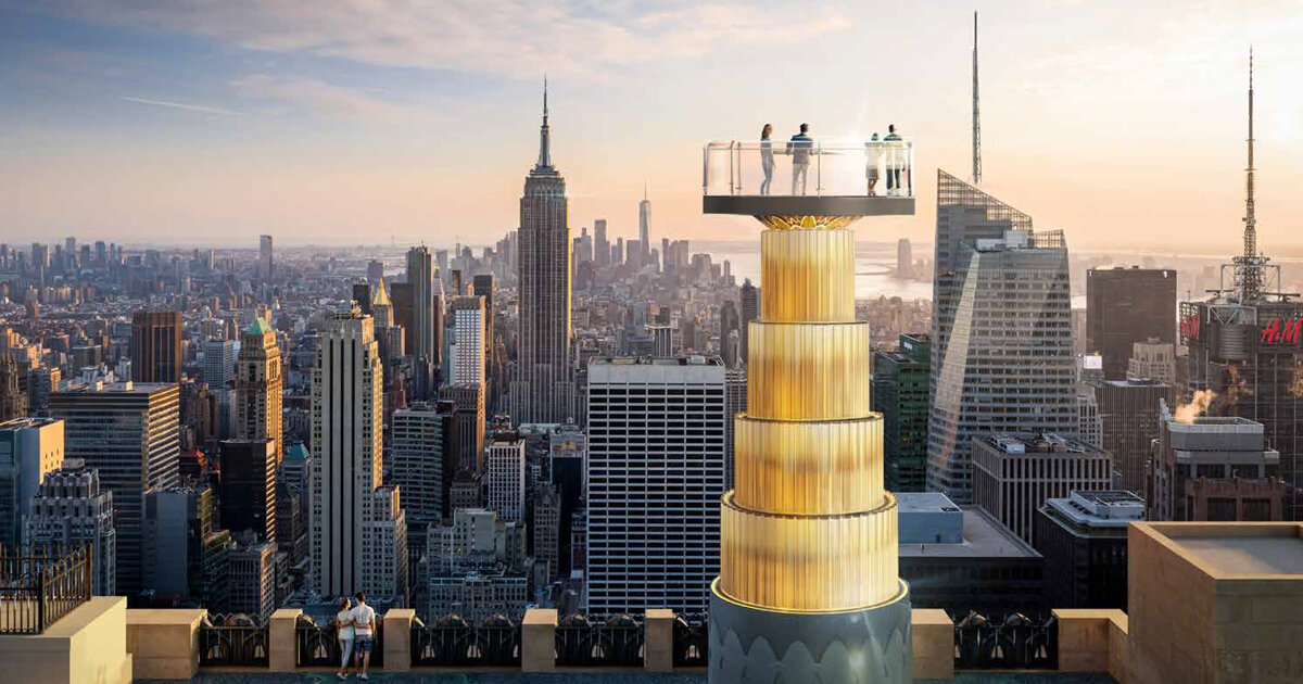 a new ‘skylift’ rooftop attraction is coming to NYC's top of the rock