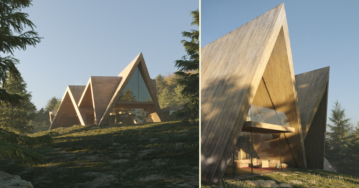 noa* shapes colorado villa for 3 generations as 30-m-long triangular prism