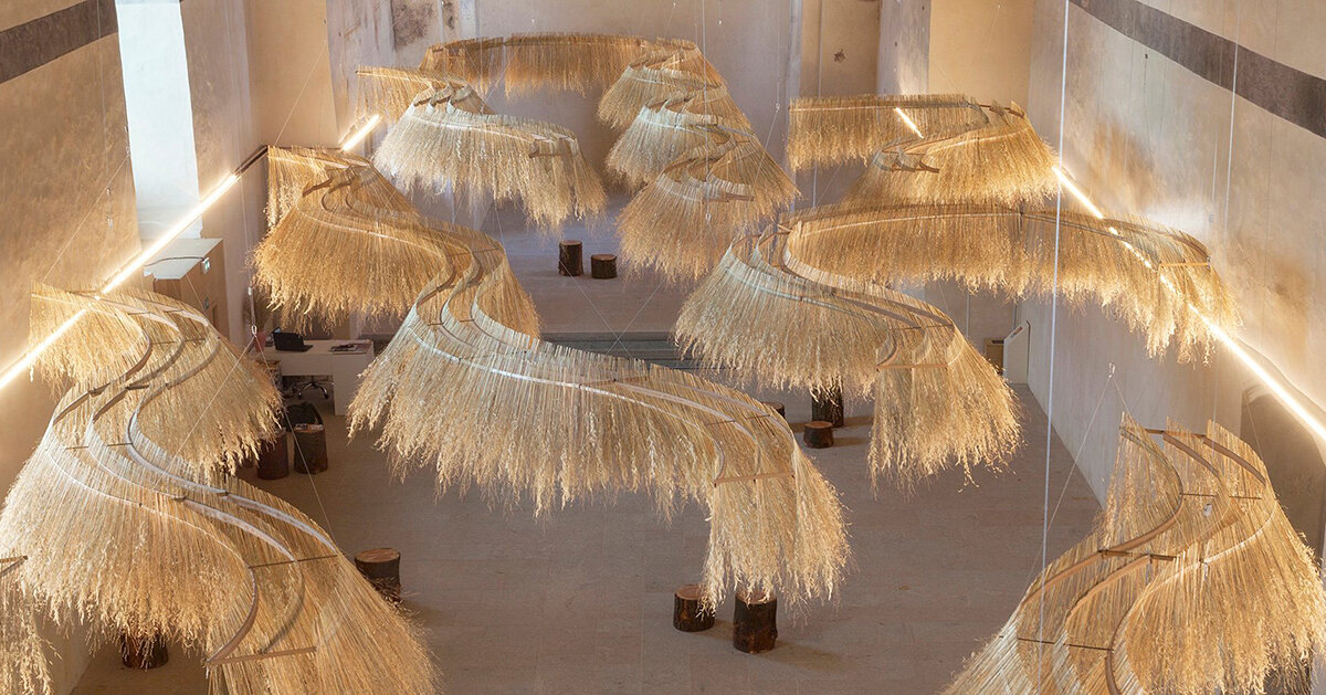 'Magdala' dried plant installation meanders within former french chapel