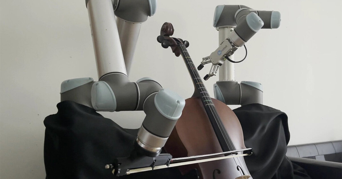 dexterous two-armed robot plays multiple instruments at the same time