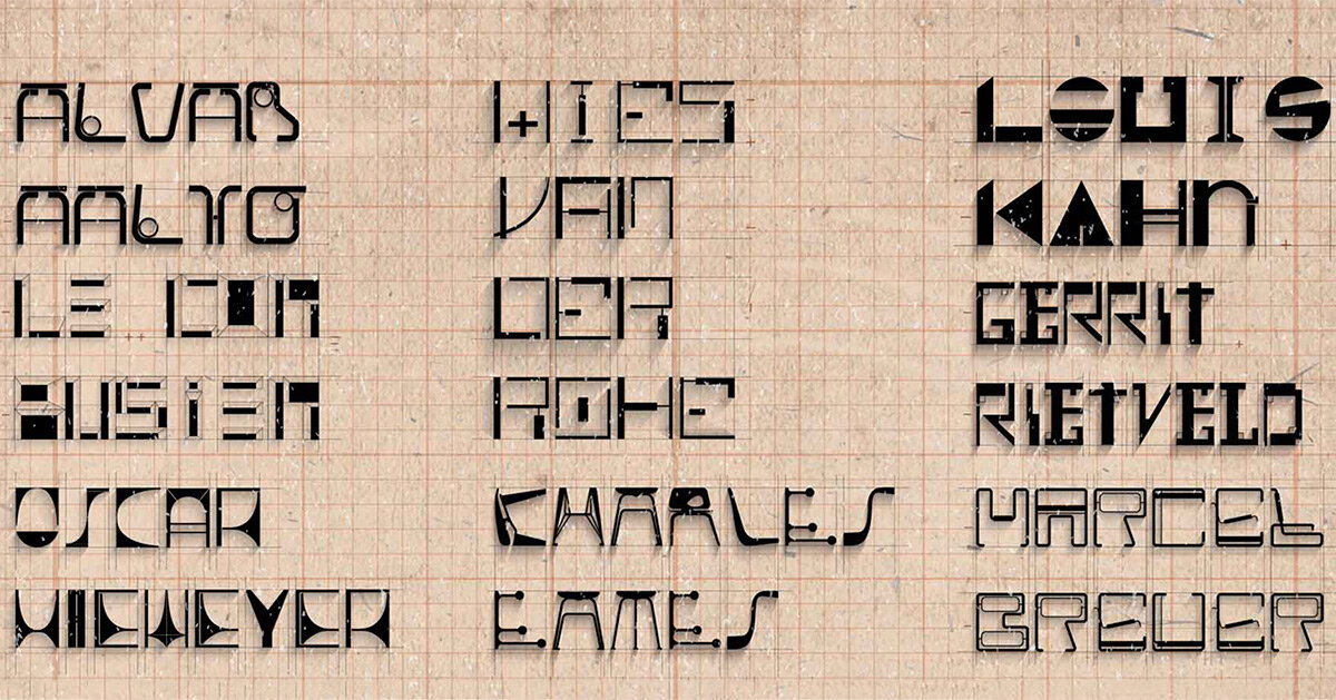 federico babina's 'ARCHIFONT' series dresses letters in architecture