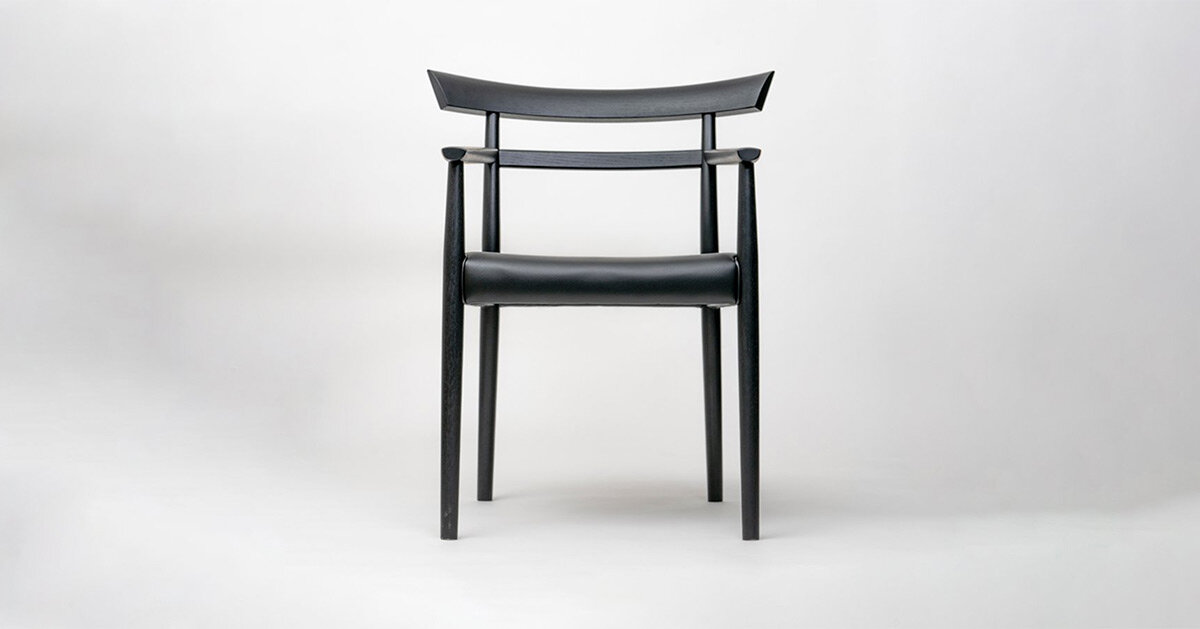 torii chair draws from traditional japanese gates to symbolize respect ...