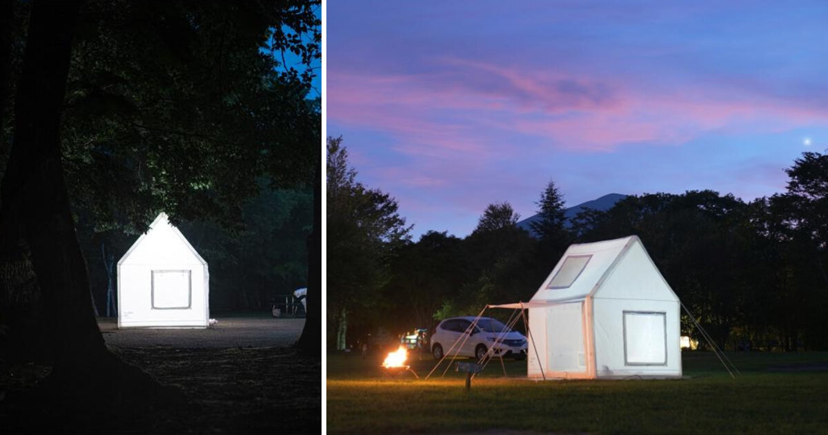 house-shaped, portable tent ‘air architecture’ inflates in a few ...