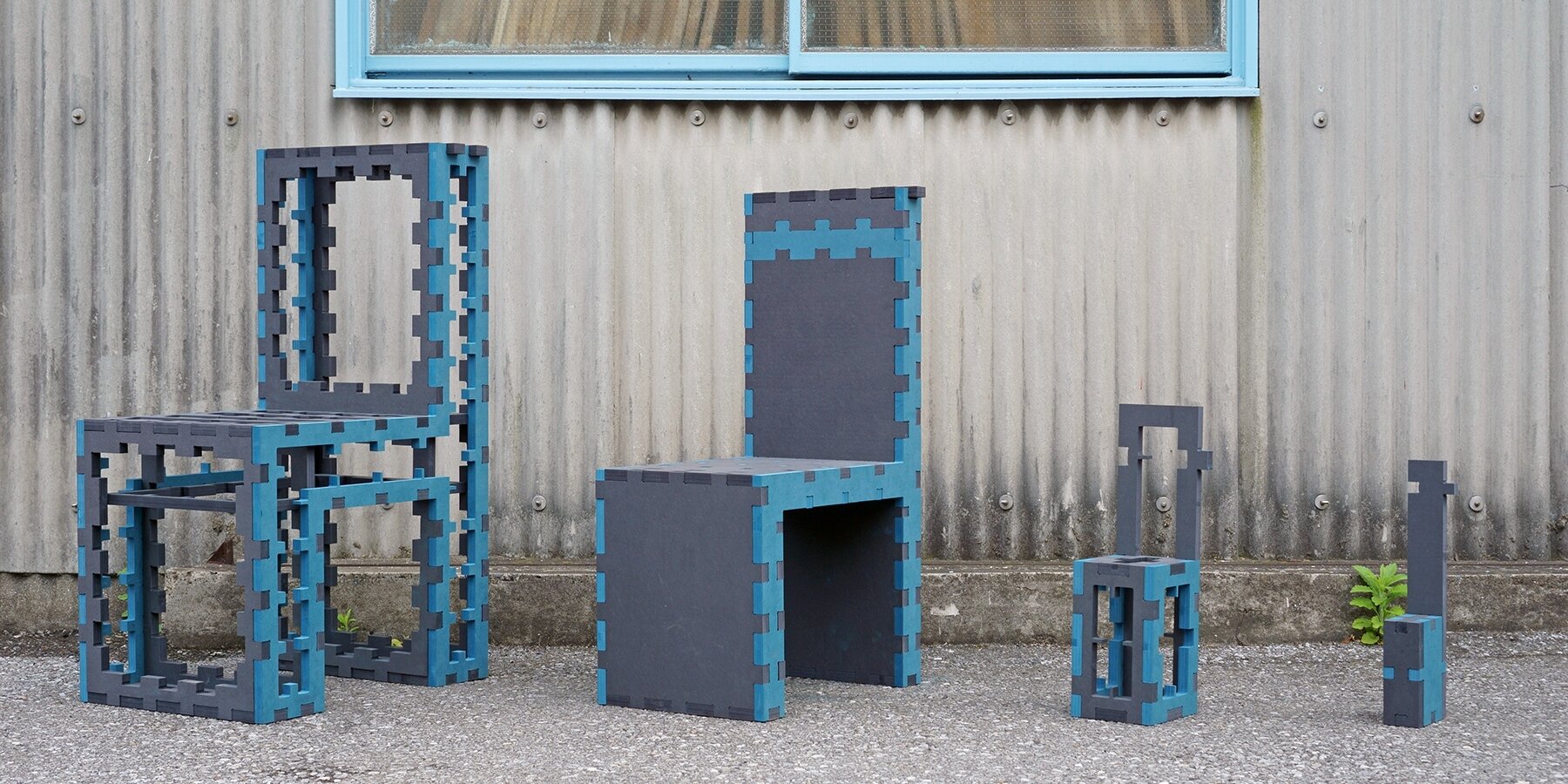TWINS-MDF chairs by yuji tanabe architects