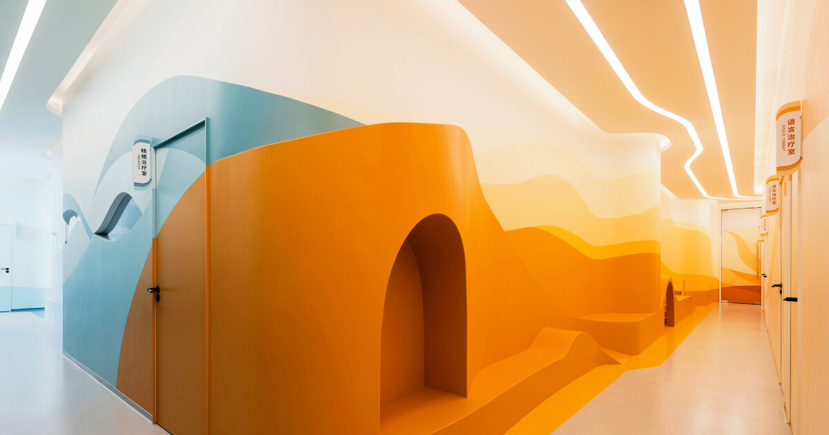 soothing colors and sweeping designs paint the pediatric medical center ...