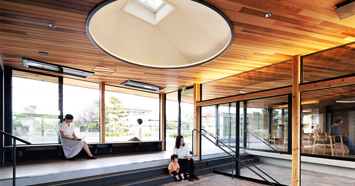 circular skylight fills sugawaradaisuke's clinic with natural light