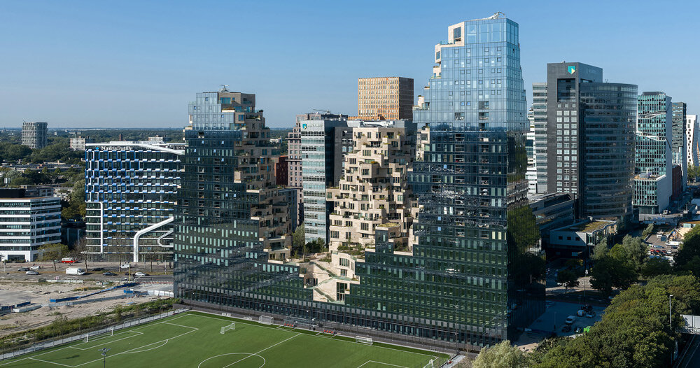 MVRDV unveils the valley, a trio of 'crumbling' towers in amsterdam