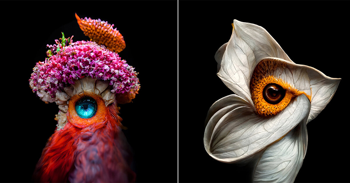 meet soheil hosseini's mesmerizing, AI-generated bird creatures