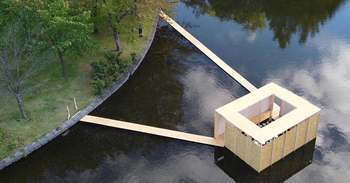 Ryo Yamadas ‘infinite Landscapes Installation Floats On A Lake