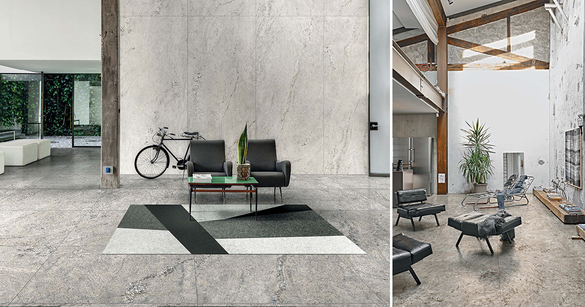 florim reinterprets rare glittering granite through plimatech collection