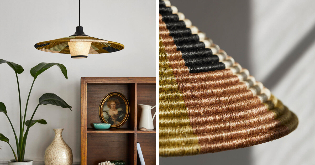 forestier crafts hand-woven poetic yet perfectly imperfect pendant lights