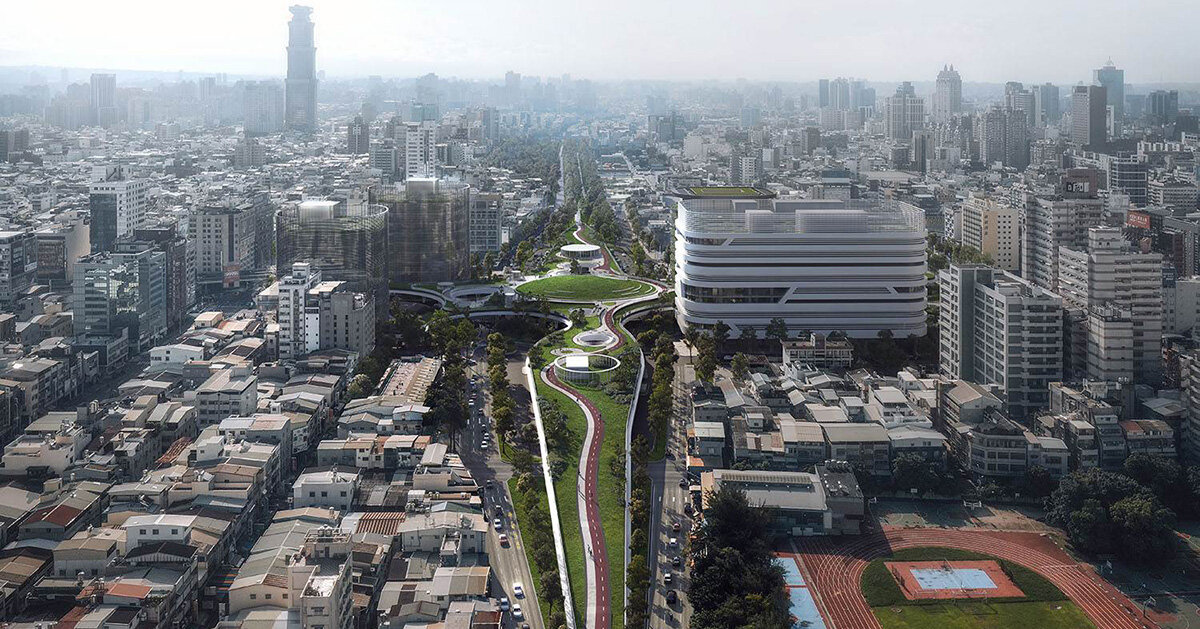 mecanoo's verdant mobility hub carves the urban fabric of kaohsiung