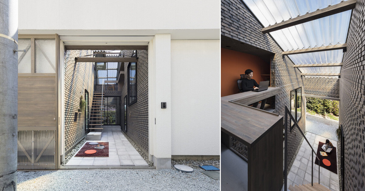 sato+ lodges semi-open house with transparent roof into narrow alley in ...