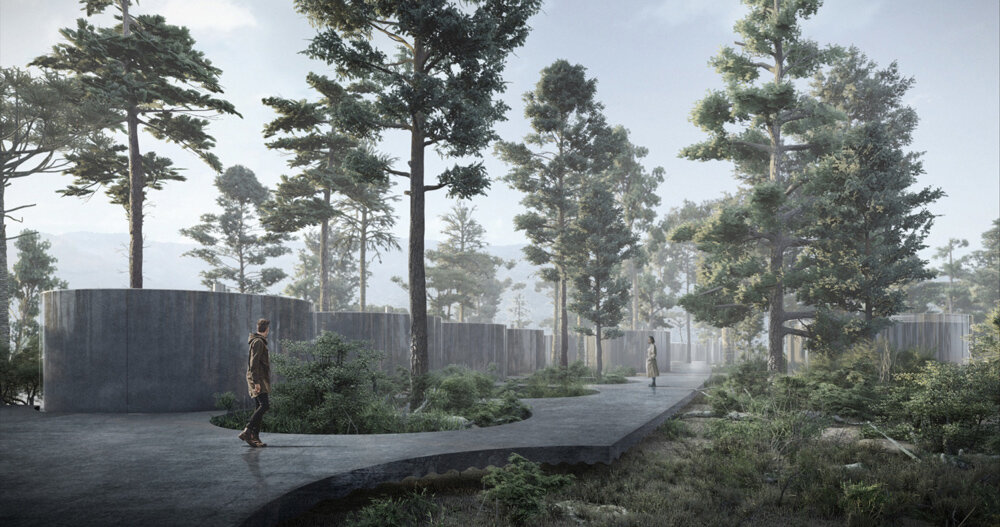 smiljan radic's 'solo hotel' is a porous terrace floating in the woods