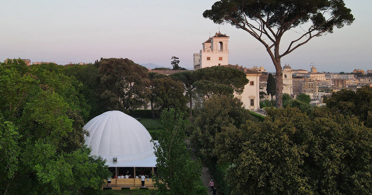 WALD's pavilion superimposes agora + cupola archetypes in rome