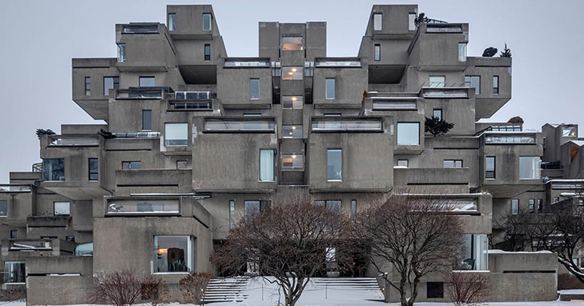 roberto conte captures iconic habitat 67 in the icy canadian winter