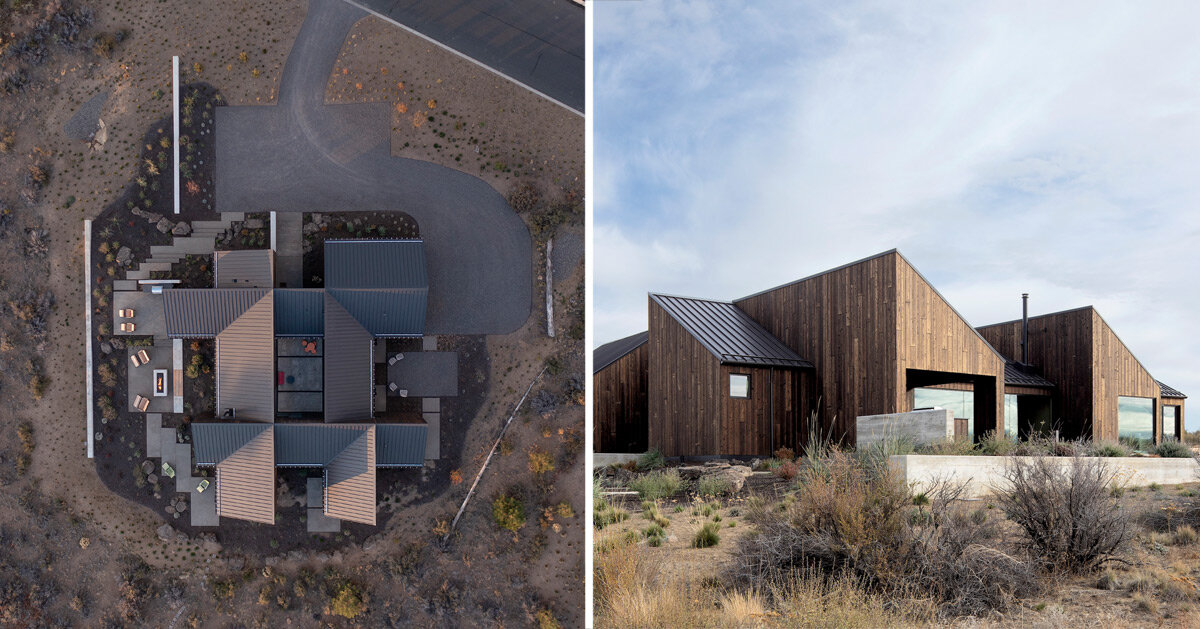 mork-ulnes architects' octothorpe house nods to fire afflicted site in ...