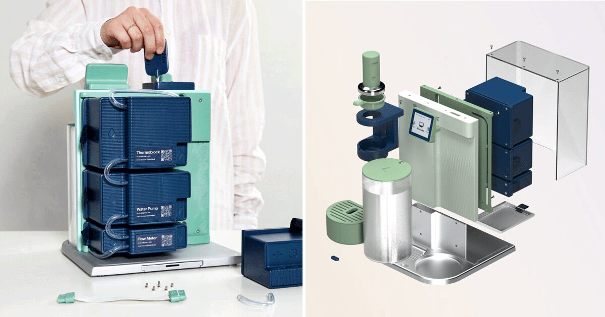 thomas mair's kara coffee machine is easily repairable & recyclable