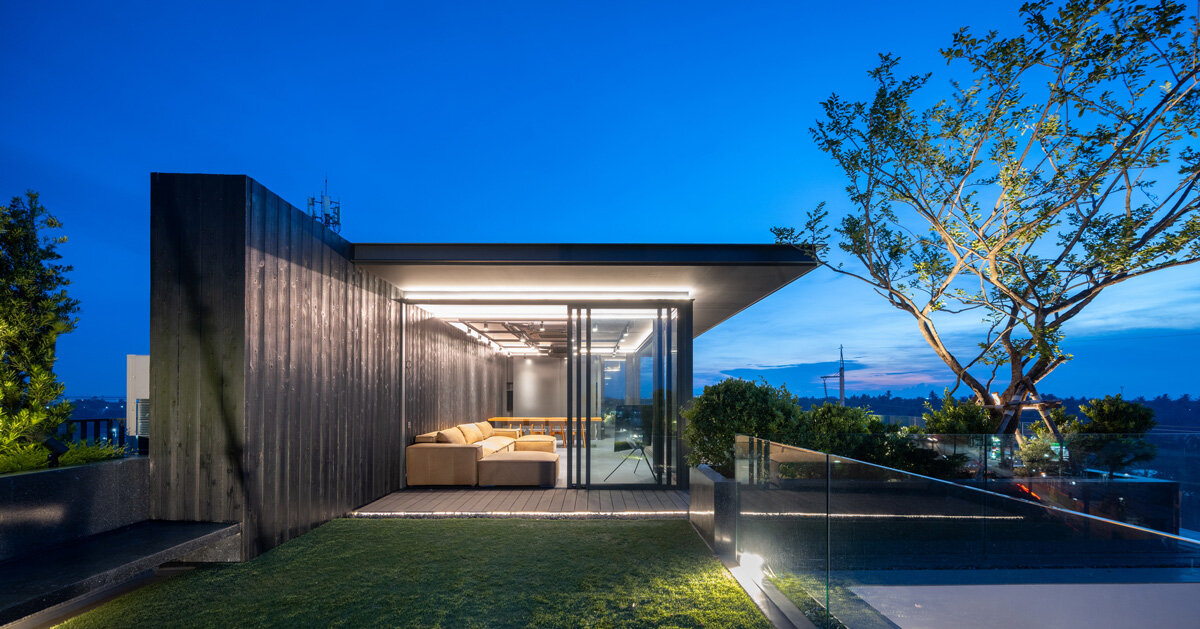 V2in architects stacks cantilevered volumes for thailand home office