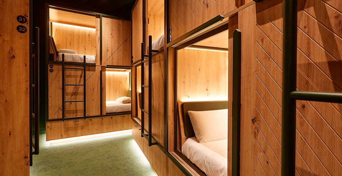 stone designs echoes japanese concepts for hostel in madrid