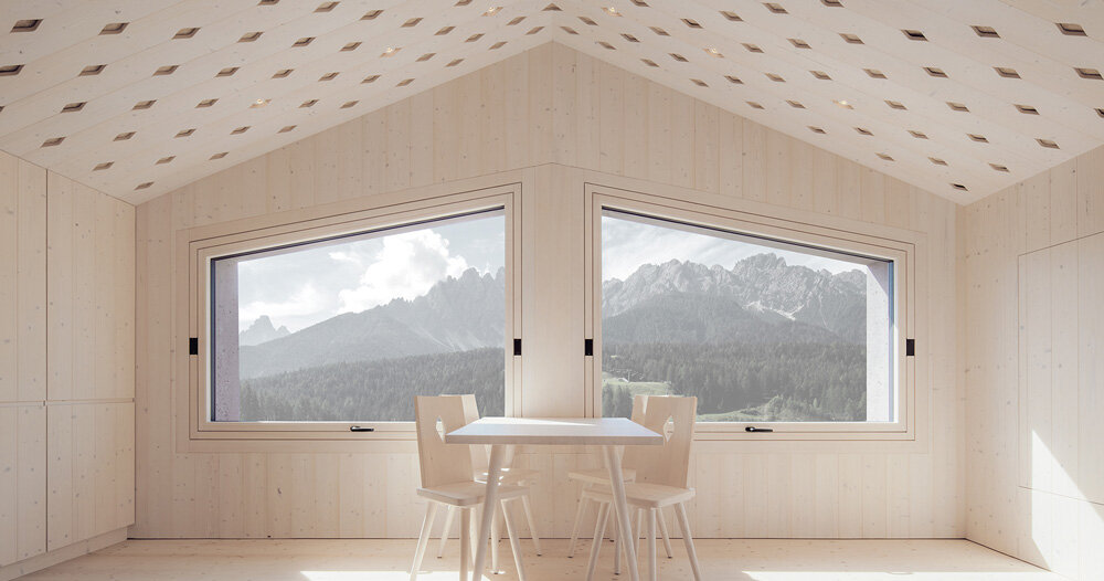 pedevilla architekten designs contemporary tyrolean ATTO suites