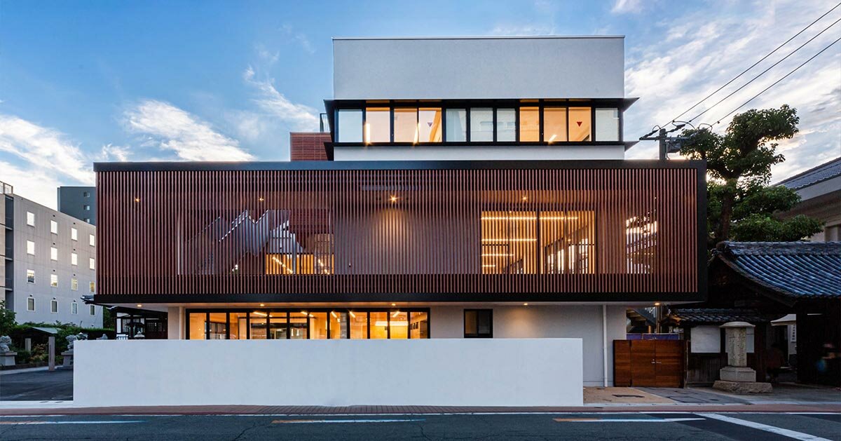 vertical louver envelops HIBINOSEKKEI + youji no shiro's RJ nursery in ...