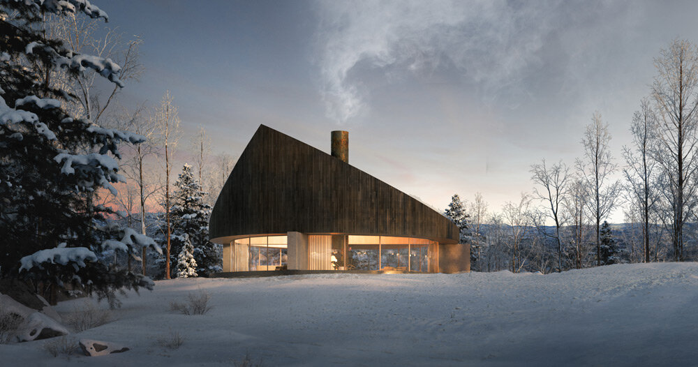 maurizio bianchi mattioli's '360 house' is an avant-garde mountain home