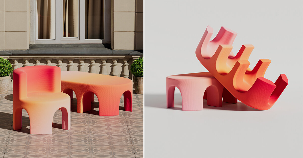 seba morales explores architecture in 'archway bench & chair'