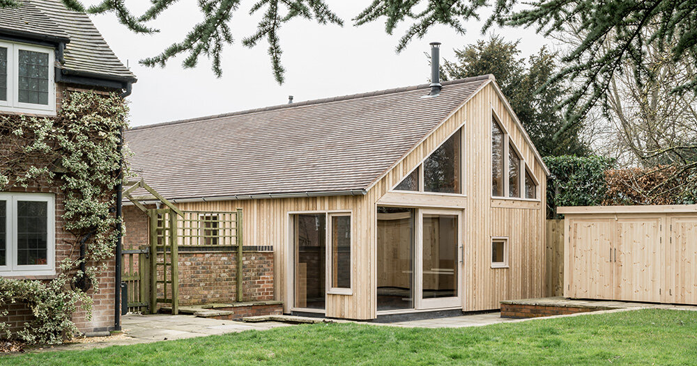 english barn transformed into picturesque garden home by manea kella