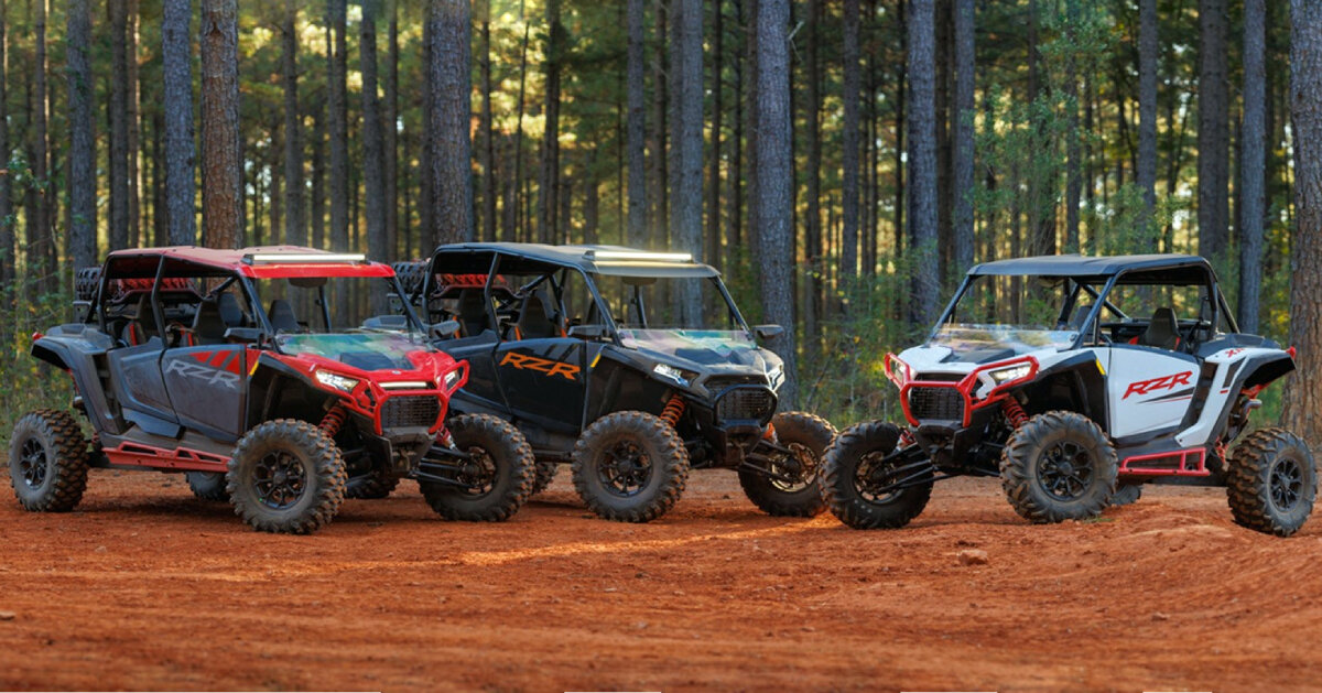 multi-terrain off-roader polaris RZR XP weathers steep hills, rough ...