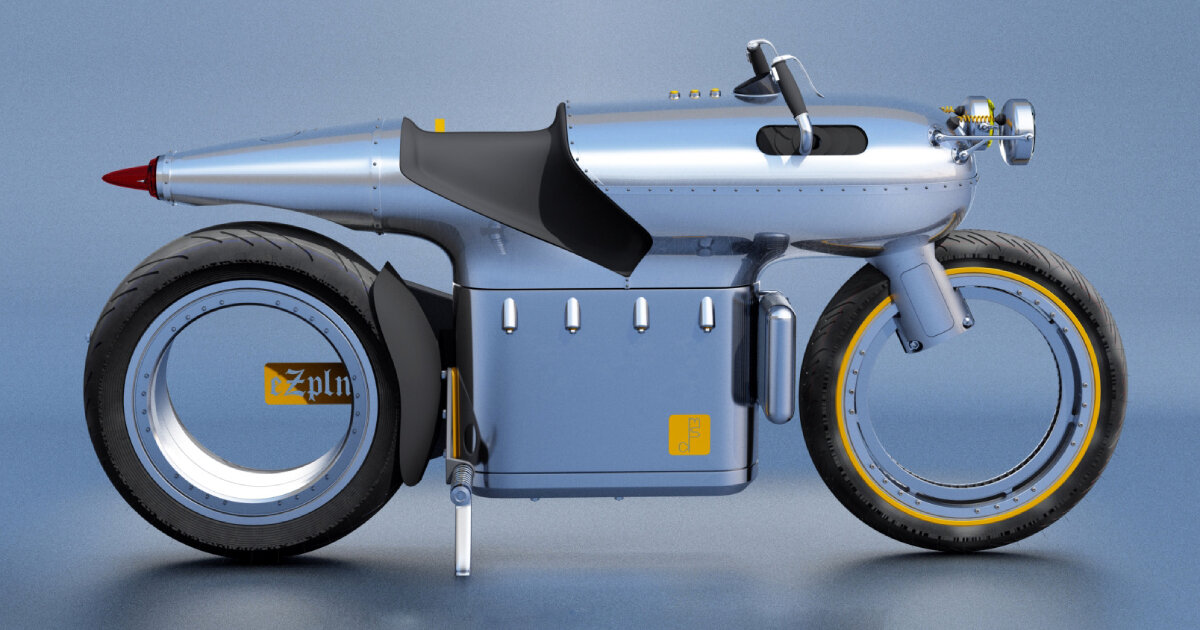 concept electric retro-futuristic motorcycle 'eZpIn' rides away in ...