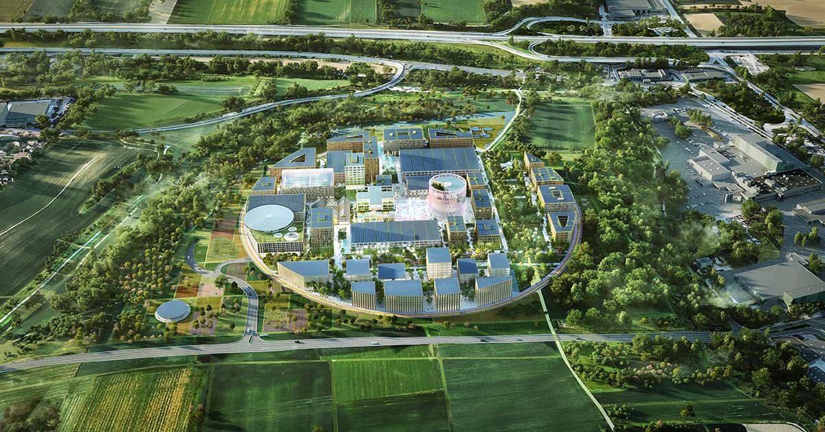 circular masterplan outlines MVRDV's innovation park artificial ...