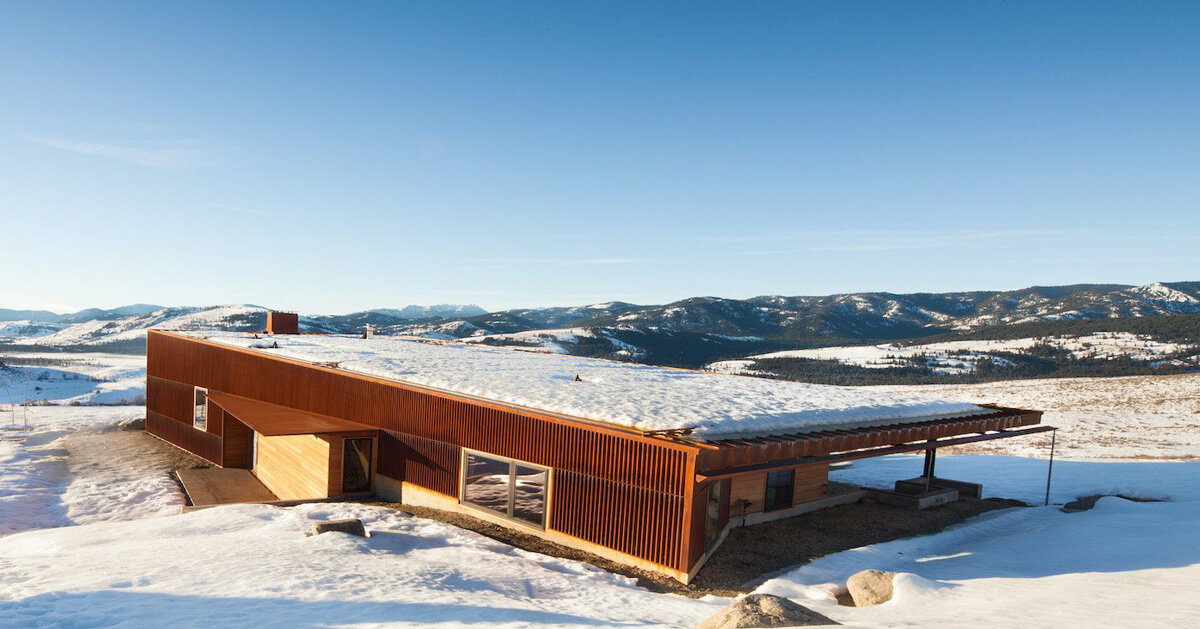 johnston architects' angular 'new caelifera' cabin's folds like origami