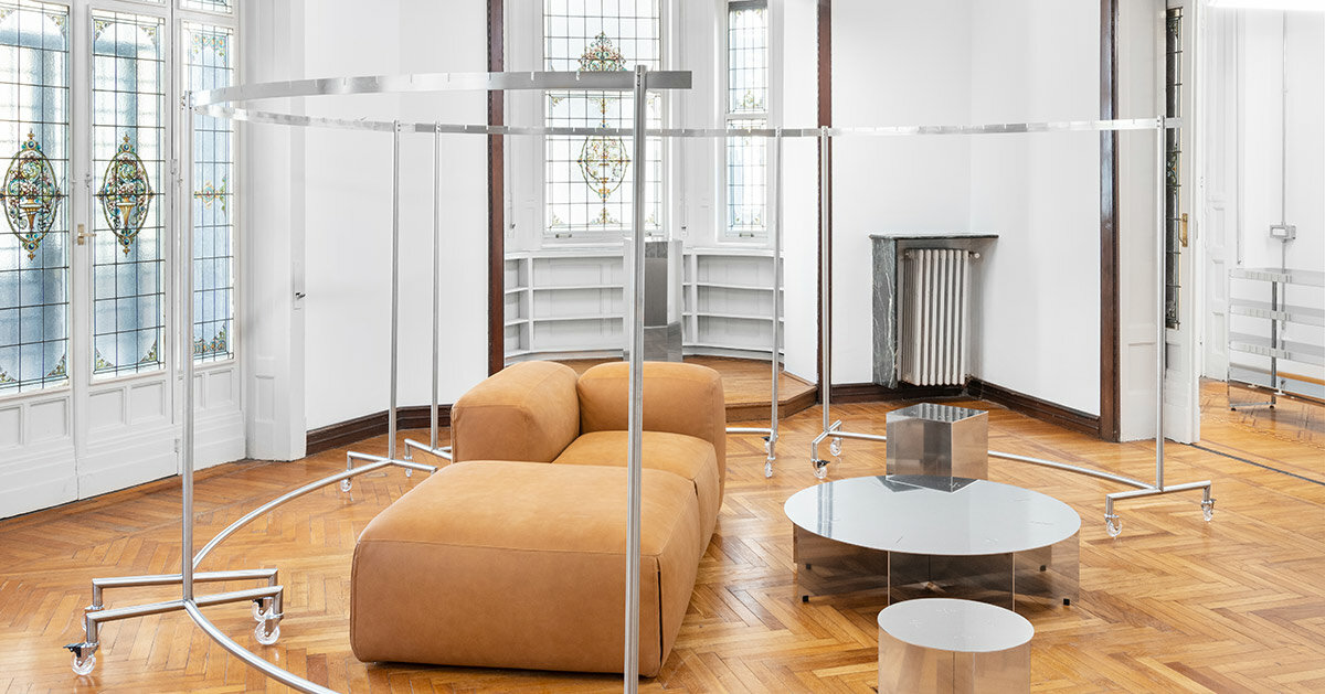 NM3 finishes reference studios' milanese showroom with stainless steel ...