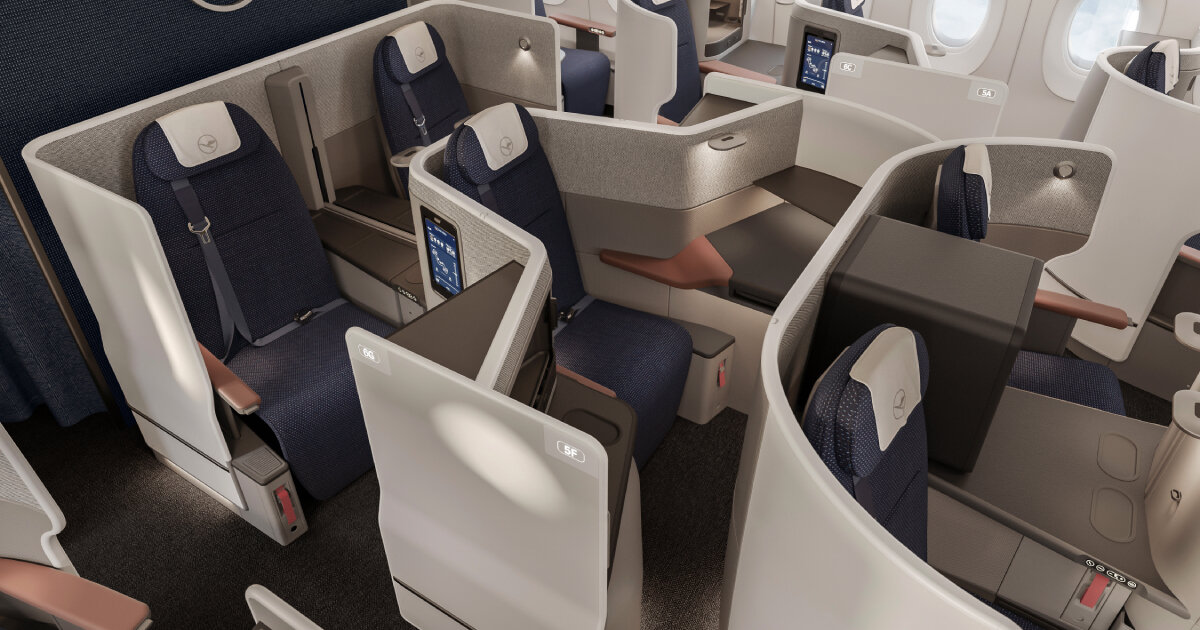 pearson lloyd and lufthansa unveil multifaceted, tech-driven seats for ...
