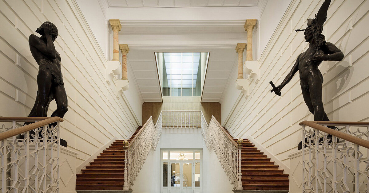 old + new intertwine by oak wood for ateneo de madrid restoration