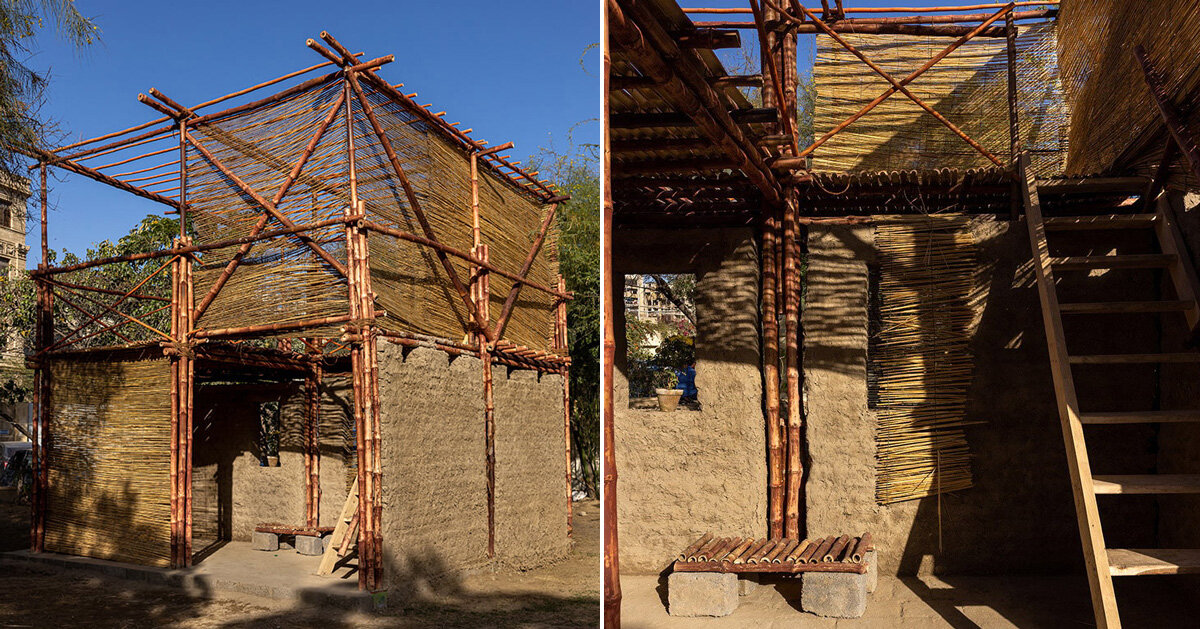 bamboo flood-responsive housing in karachi uses local vernacular