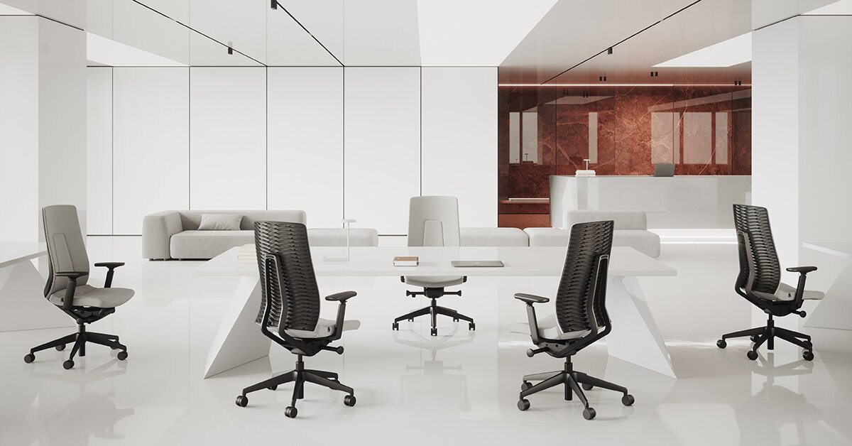 tradition & tech meet in LD seating's flexible, supportive followme chair