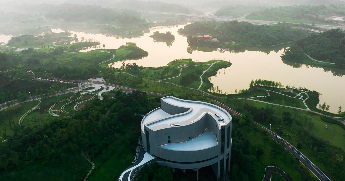 organic river forms prompt tanghua architects' exhibition center in china