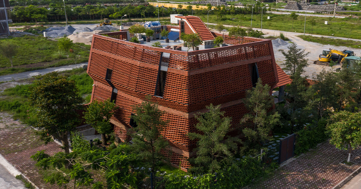'tile nest' unveiled as a nature-infused porous dwelling in vietnam
