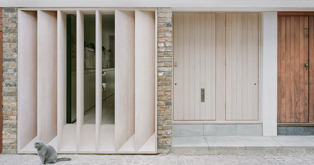 old garage turned into minimal family home in primrose hill's mews