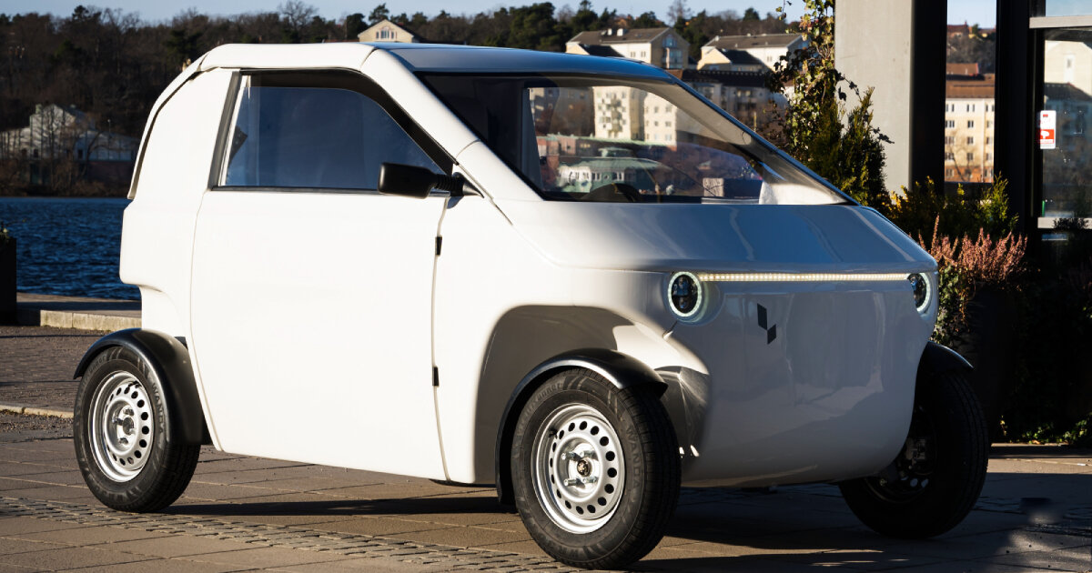 recyclable electric microcar 'luvly o' with modular vehicle parts can ...